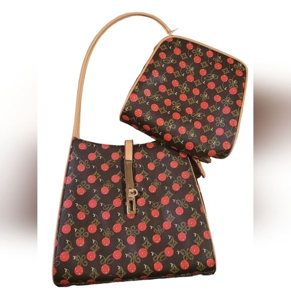 Bags | Cherry Handbag With Insert | Poshmark